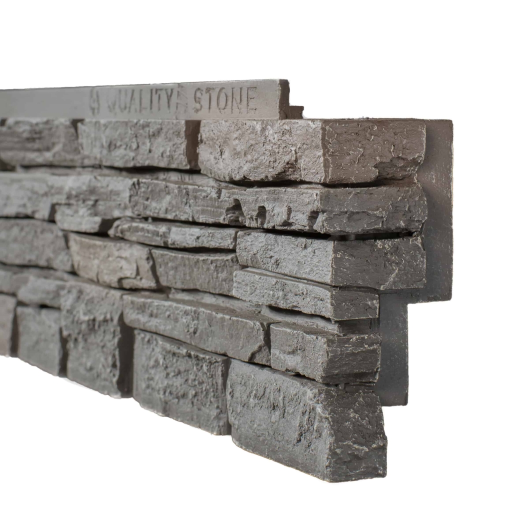 Quality Stone Stacked Stone Corner Right - Dark Brown - Everything ...