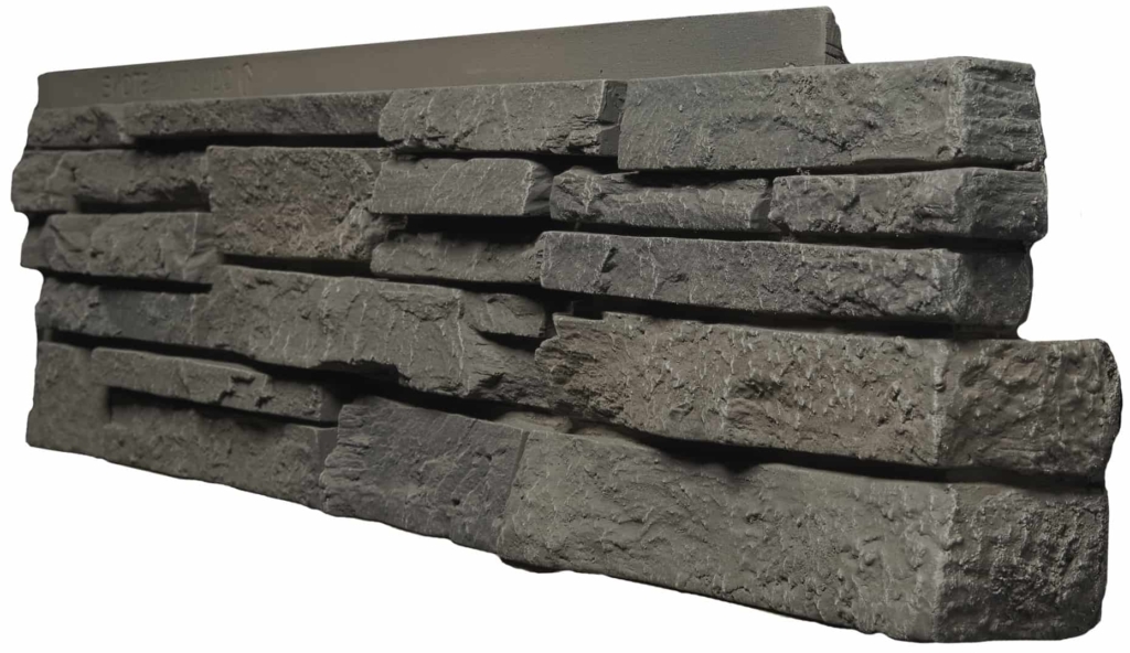 Quality Stone Stacked Stone Corner Right - Grey - Everything Exterior ...